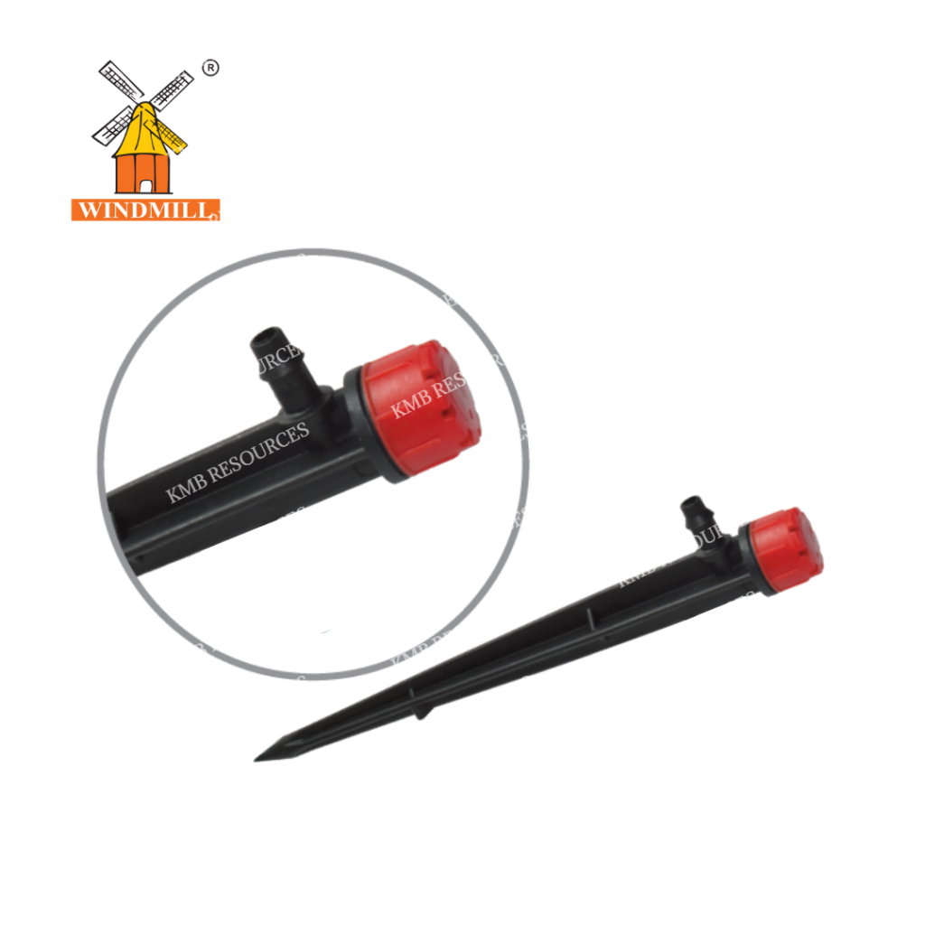 Adjustable Dripper On Stake for 6/4mm Micro Tube - KMB Resources